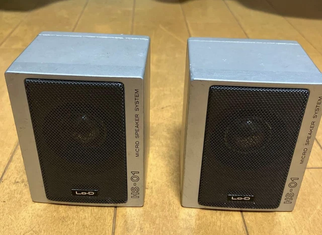 HITACHI LO-D HS-01 MICRO SPEAKER SYSTEM Pair 5cm Full-Range Unit 20Ω 3W ...