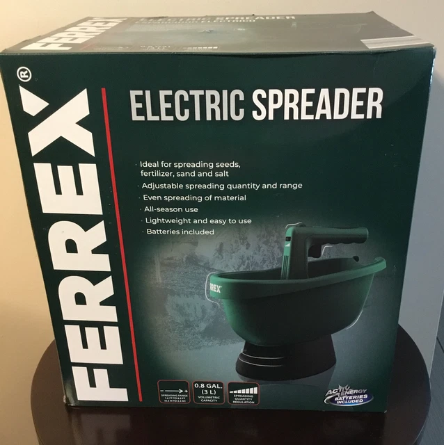 FERREX 3L HANDHELD Electric Seeder Fertilizer Weeder Seed Spreader £20. ...