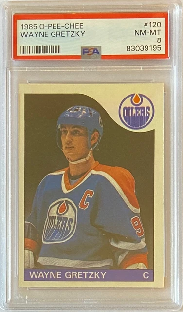 1985-86 O-PEE-CHEE HOCKEY Wayne Gretzky Carte #120 Edmonton Oilers Psa 8 Nmt/Mt EUR 68,37 ...