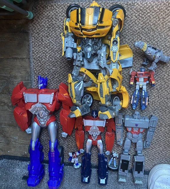 TRANSFORMERS LARGE FIGURES Bundle Optimus Prime Megatron Bumble Bee £20 ...