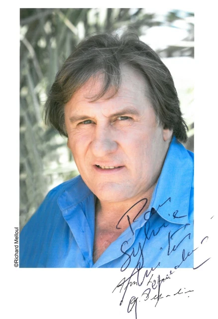 AUTOGRAPHE ORIGINAL DE l'acteur GERARD DEPARDIEU EUR 85,00 - PicClick FR