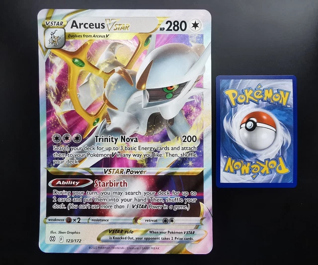 POKEMON BRILLIANT STARS Arceus VSTAR 123/172 JUMBO Oversized Card NM/M ...