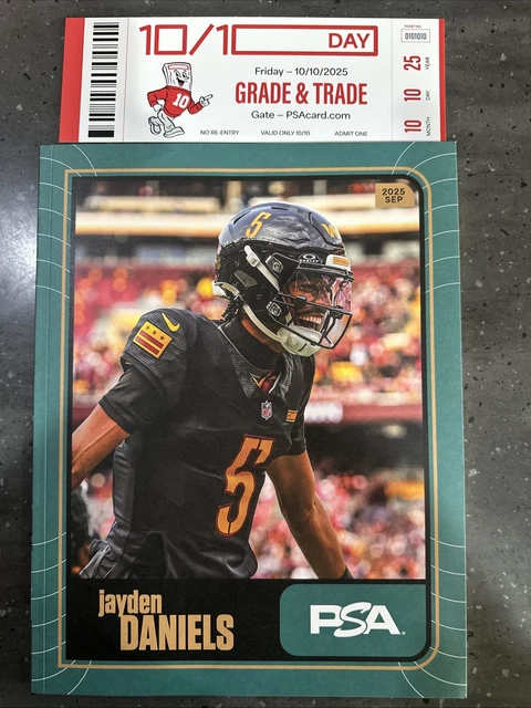 PSA MAGAZINE SEPTEMBER 2025 Jayden Daniels SP + PSA 10/10 DAY Ticket ...