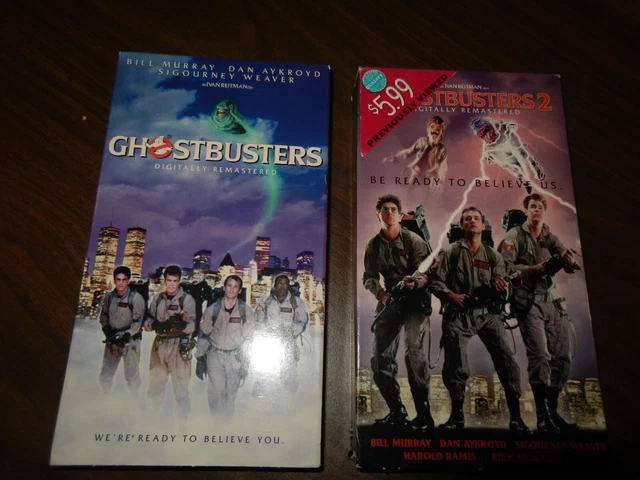 GHOSTBUSTERS 1 2 Vhs Lot Remastered 1999 Tested Works Sci-Fi Comedy ...