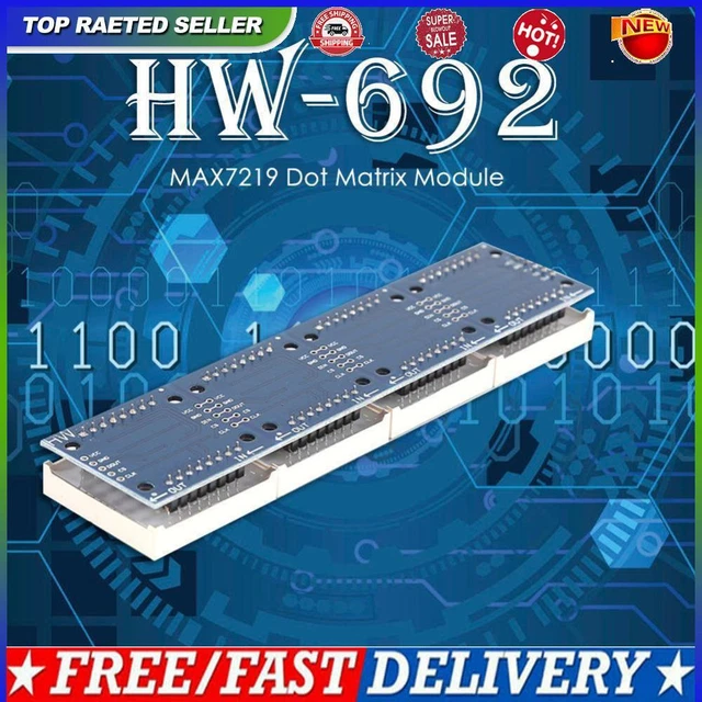 MAX7219 DOT MATRIX Module LED Matrix Display Module 5V 8×8 for Arduino ...