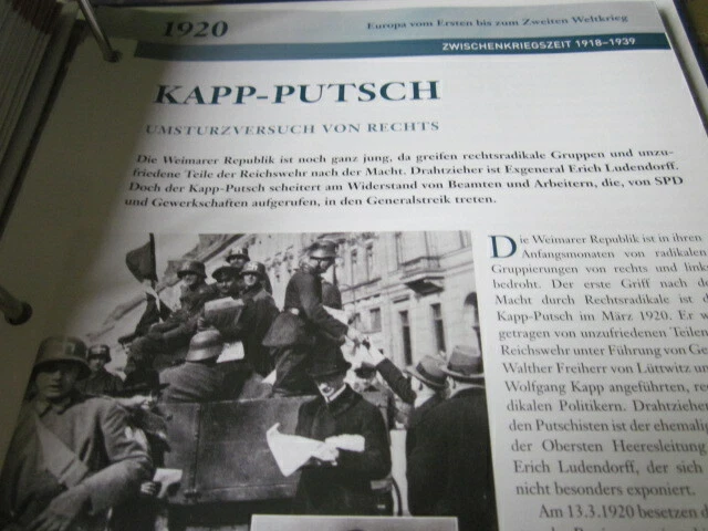GESCHICHTE EUROPAS ZWISCHENKRIEGSZEIT De Kapp Putsch EUR 3,99 - PicClick DE