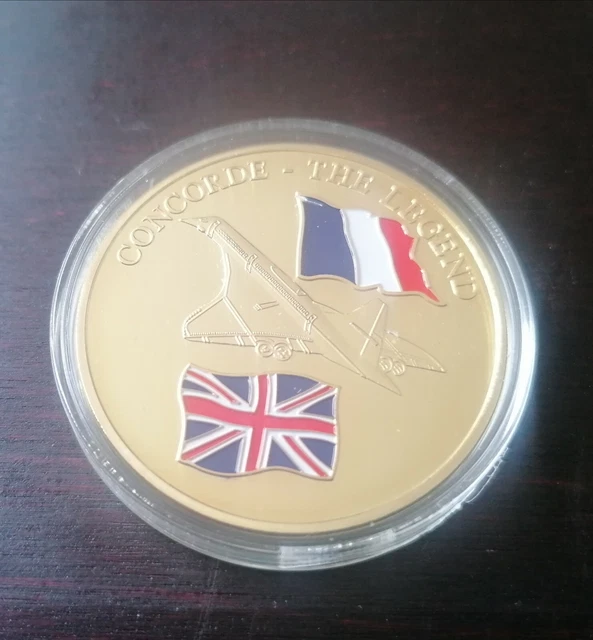 HISTORY OF AVIATION Gold Plated Concorde The Legend Coin + COA £15.00 ...