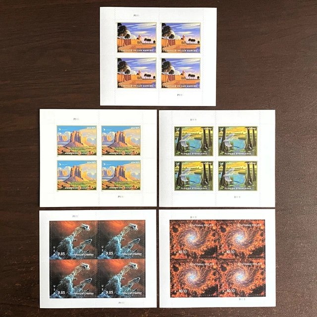 USA 2021 2022 2023 2024 2025 Stamps MNH Everglades Spiral Galaxy Sheets ...