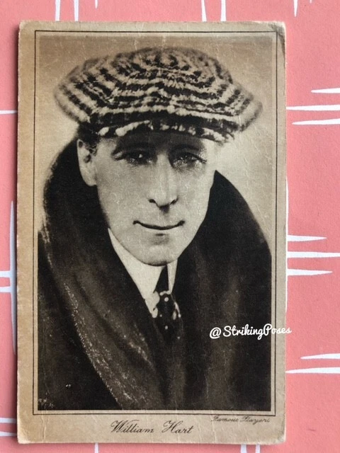 VINTAGE 1920S FILM Actor WILLIAM HART RP British postcard Famous ...