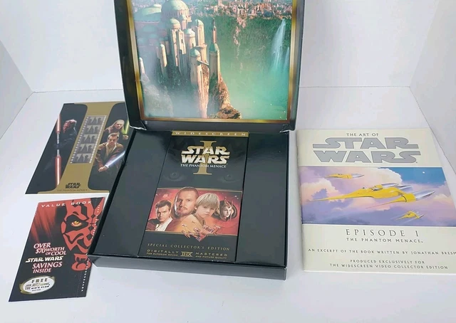 STAR WARS THE Phantom Menace Collector's VHS Box Set Darth Maul 35mm ...