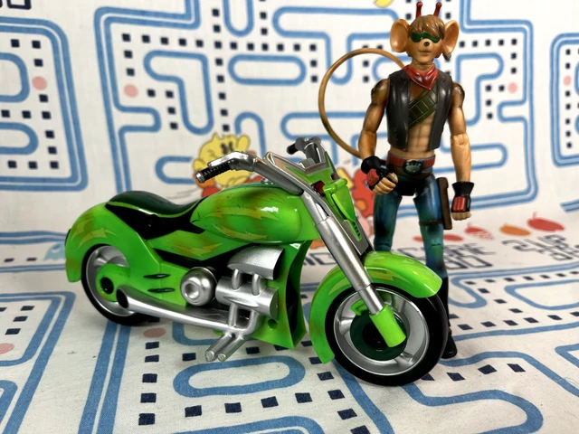 BIKER MICE FROM Mars Bundle Throttle Figures And Motorbike 2006 Green ...