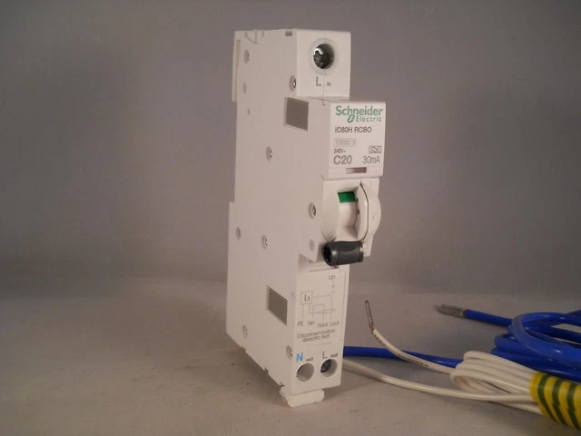 SCHNEIDER RCBO 20 Amp 30mA Type C 20A Acti9 iC60H Merlin Gerin A9D11820 EUR 29,16 - PicClick FR