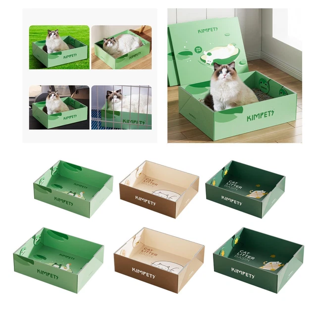 BAC À LITIÈRE jetable pour chats, bac à litière pour chaton facile à ...