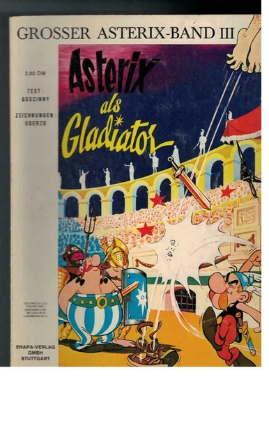 LARGE ASTERIX VOLUME III - Asterix as Gladiator - 1969 £20.96 - PicClick UK