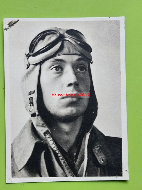 FOTO, LUFTWAFFE, PILOT mit Fliegerkappe und Brille (N)51022 EUR 19,90 ...
