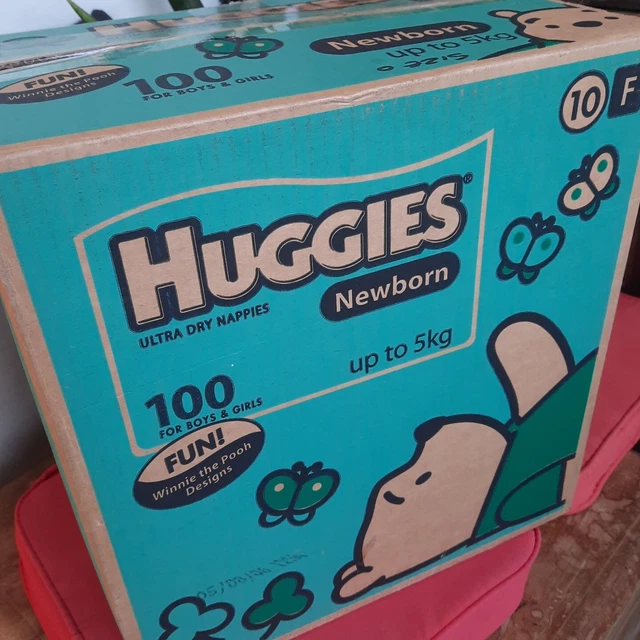 VINTAGE HUGGIES DIAPER Nappy Box Newborn Baby Empty Au Made 2006 Date ...
