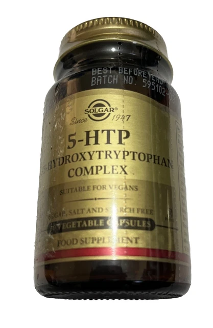 SOLGAR 5-HTP (L-5-HYDROXYTRYPTOPHAN) Complex 30 Caps Stress Relief £12. ...