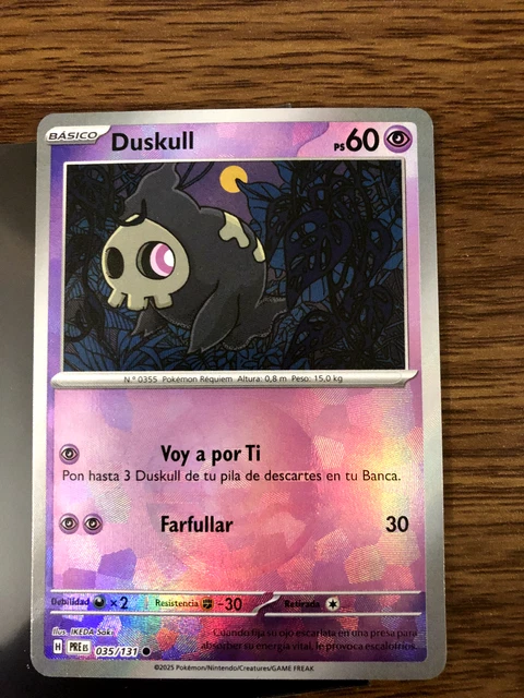 POKEMON CARD DUSKULL Reverse POKEBALL 035/131 ES Español Spanish PRE ...