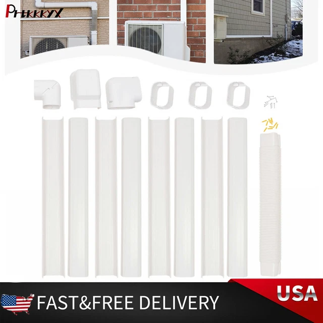 5& 17FT AIR Conditioner PVC Line Set Cover Kit For Split/Central AC ...