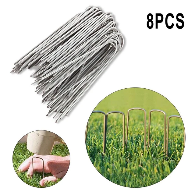 8 PACK STAINLESS Steel U-Shaped Mesh and Fabric Holding Nail Pens £6.97 ...