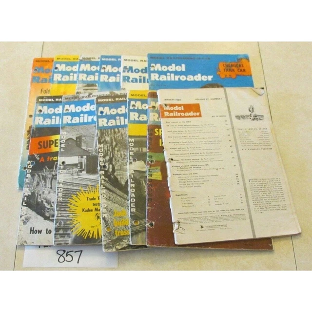 MODEL RAILROADER MAGAZINE 12 Issues Full Year Vintage Trains 1960 £22. ...