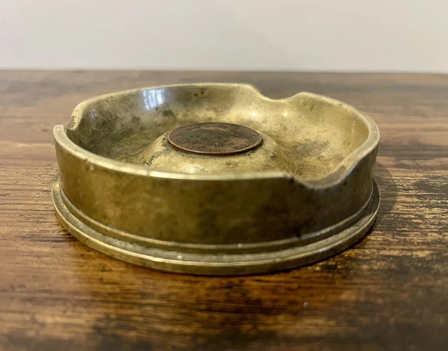 WW2 TRENCH ART, Ashtray Made From Tank Shell Casing & Georgivs Coin £7. ...