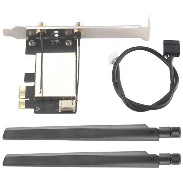 ADAPTATEUR DE CARTE WiFi PCIE Bluetooth Bande Carte RéSeau Sans Fil Adapta6675 EUR 11,99 ...