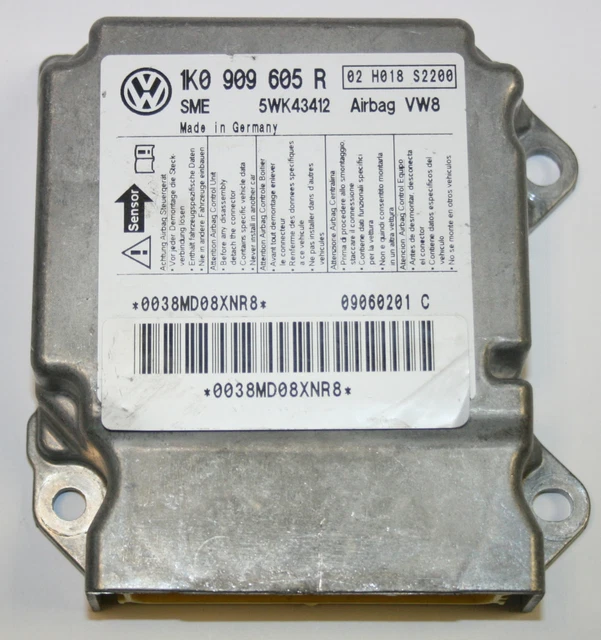 VW GOLF MK5 Airbag Crash Control Sensor Module 1K0909605R Index 2 £8.99 ...