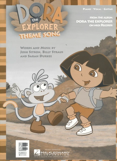 DORA THE EXPLORER Theme Song - 2000 US Sheet Music £8.00 - PicClick UK