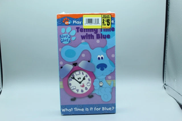 BLUES CLUES TELLING Time With Blue VHS What Time Is It (New/Sealed (B16 ...