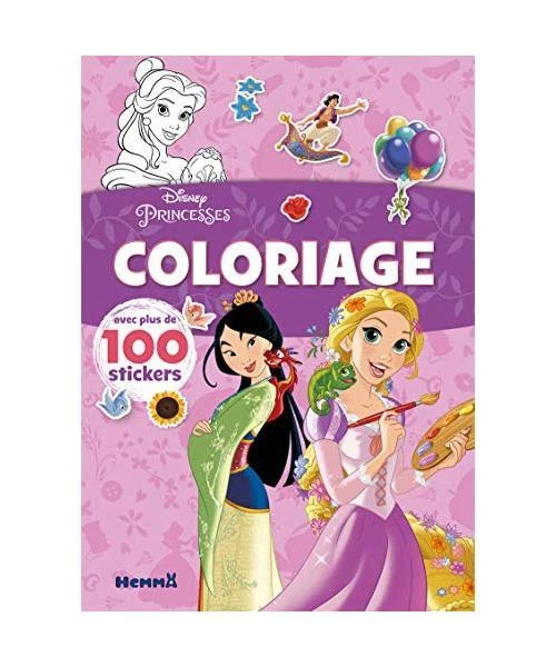 DISNEY PRINCESSES - Coloriage avec plus de 100 stickers (Raiponce et ... DISNEY PRINCESSES - Coloriage avec plus de 100 stickers (Raiponce et ...