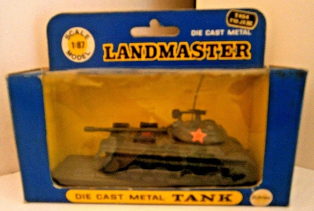VINTAGE ZYLMEX LANDMASTER T10 JSIII Diecast Tank T404 - 1/87 - Mint/Nr ...