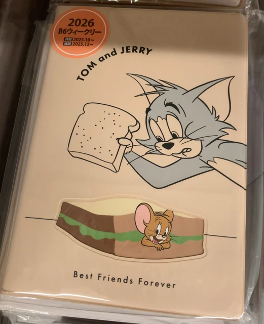 TOM & JERRY 2026 Schedule Book B6 Weekly Planner Window Cover Happy ...