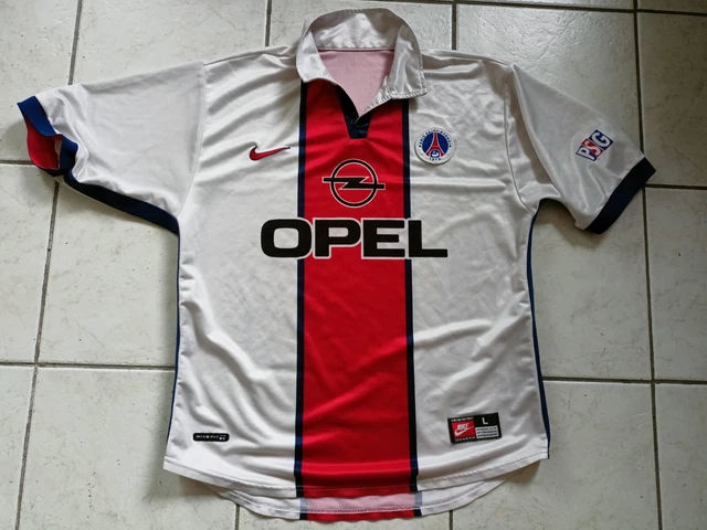MAILLOT FOOT NIKE PSG PARIS ST GERMAIN OPEL 1990's VINTAGE TAILLE L/D6 ...