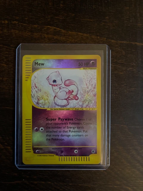 REVERSE HOLO MEW 55/165 Pokemon EX Expedition E-READER TCG Holographic ...