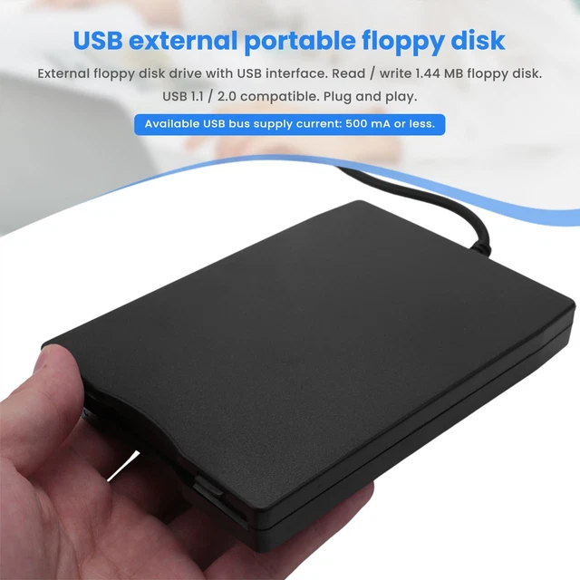 USB PORTABLE DISKETTE Drive 1.44Mb 3.5 Inch 12 Mbps USB External ...