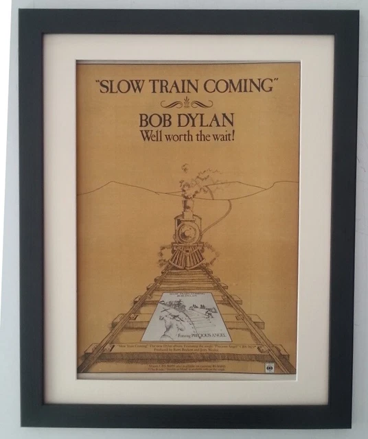 BOB DYLAN*SLOW TRAIN Coming*1979*RARE*ORIGINAL*POSTER*AD*FRAMED*FAST ...