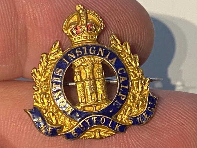 ORIGINAL WW1/WW2 BRITISH Army - The Suffolk Regiment Sweetheart Brooch ...