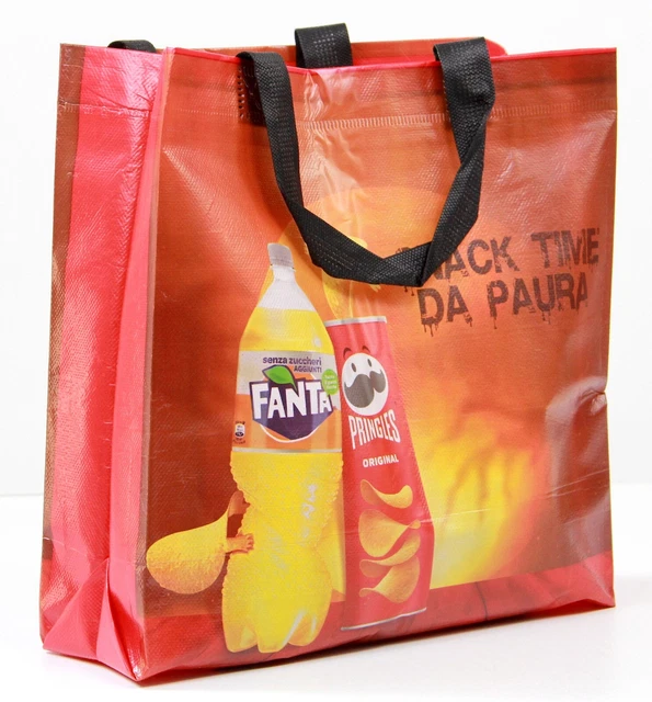SHOPPERS RECYCLABLE BAGS Rare Collectible Fanta Pringles Reusable Tote ...