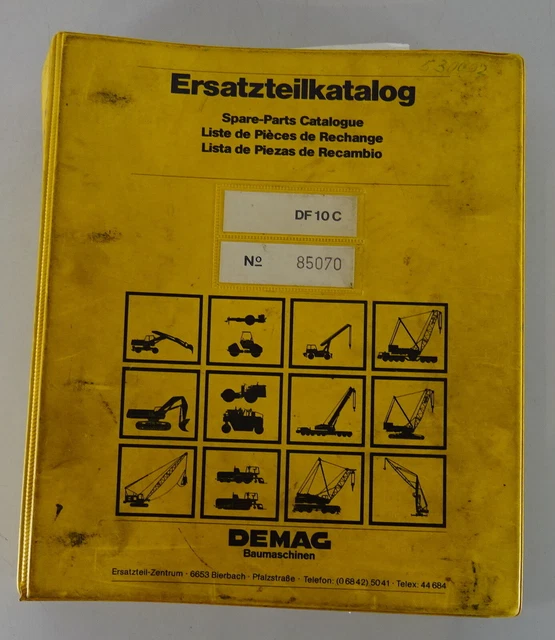 CATALOGO RICAMBI / Parti Elenco Demag Straßenfertiger Df 10 C EUR 170 ...
