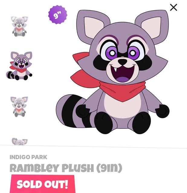 YOUTOOZ * RAMBLEY * Indigo Park * Peluche de 9” * NUEVO * Agotado * En ...