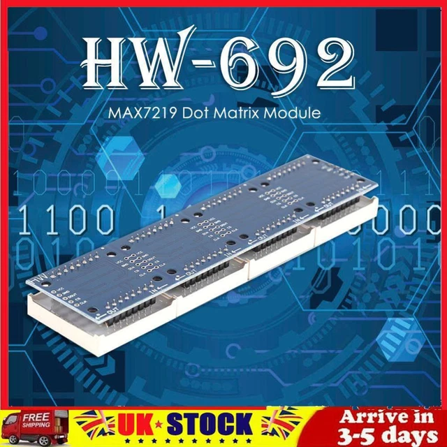 MAX7219 8X8 LED Dot Matrix Module MCU Controller Display Driver Board ...