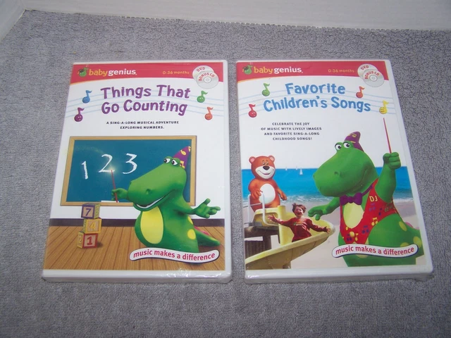 BABY GENIUS DVD/CDS Things That Go Counting/Favorite Children's Songs 0 ...