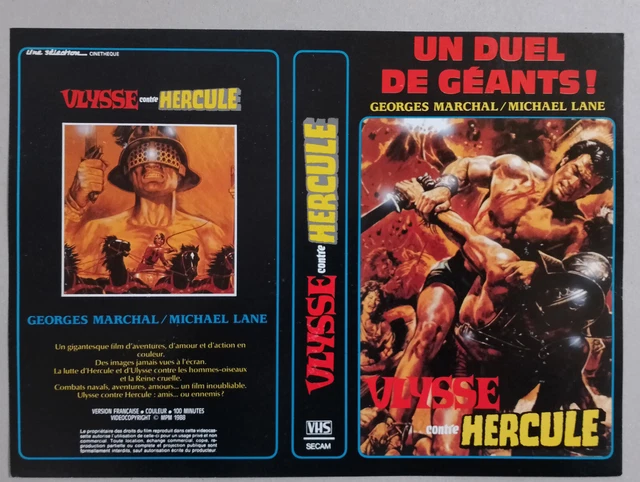JAQUETTE VHS - Ulysse Contre Hercule - Vhs Sleeve - Mpm - Peplum EUR 7,00 - PicClick FR