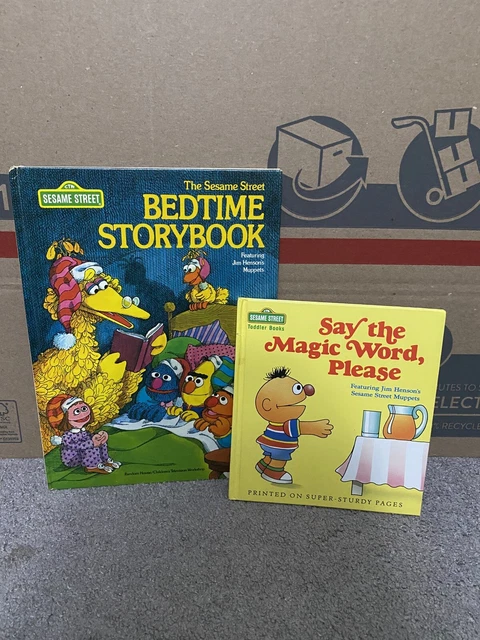 SESAME STREET RANDOM House Books Lot Of 2 Vintage Bedtime Stories Big ...