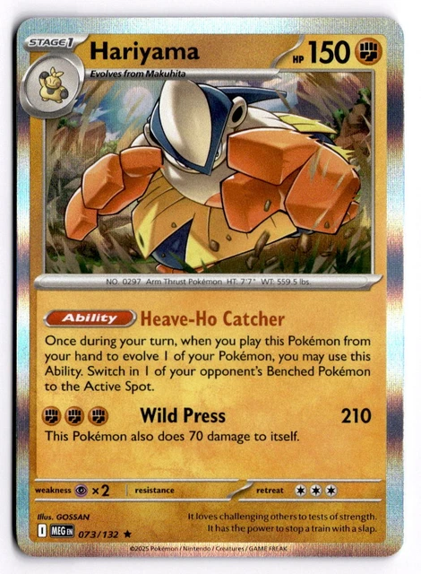 HARIYAMA - RARE ME01: Mega Evolution 073/132 £2.00 - PicClick UK