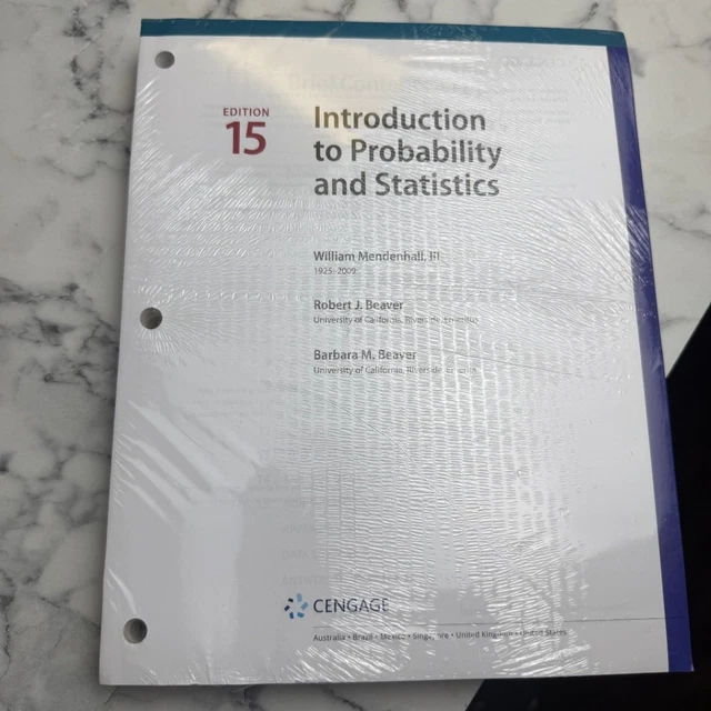 INTRODUCTION TO PROBABILITY and Statistics 15th Edition CENGAGE ...