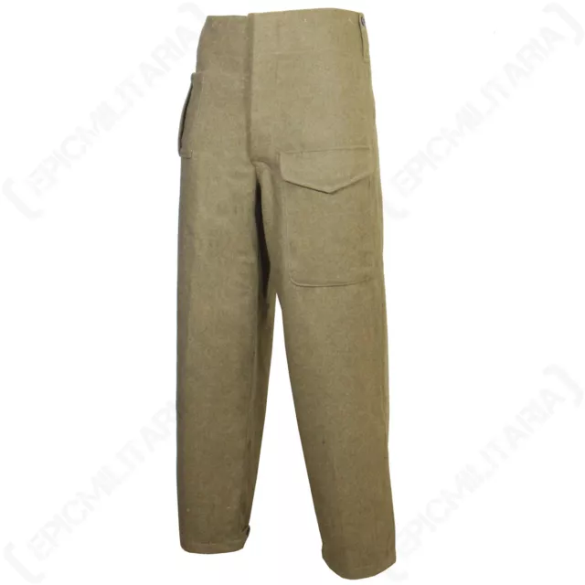 BRITISH ARMY PATTERN 37 Trousers - WW2 Repro Battle Dress Serge Brown ...