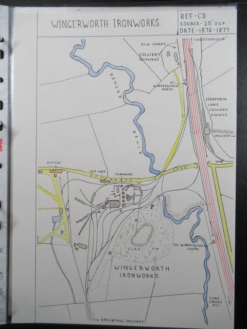 B171 RAILWAY PLAN Map WINGERWORTH IRONWORKS Derbyshire - A4 Size £10.00 ...