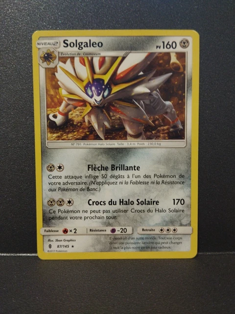CARTE POKEMON SOLGALEO 87/145 Rare Soleil et Lune 2 SL2 Gardiens ... CARTE POKEMON SOLGALEO 87/145 Rare Soleil et Lune 2 SL2 Gardiens ...